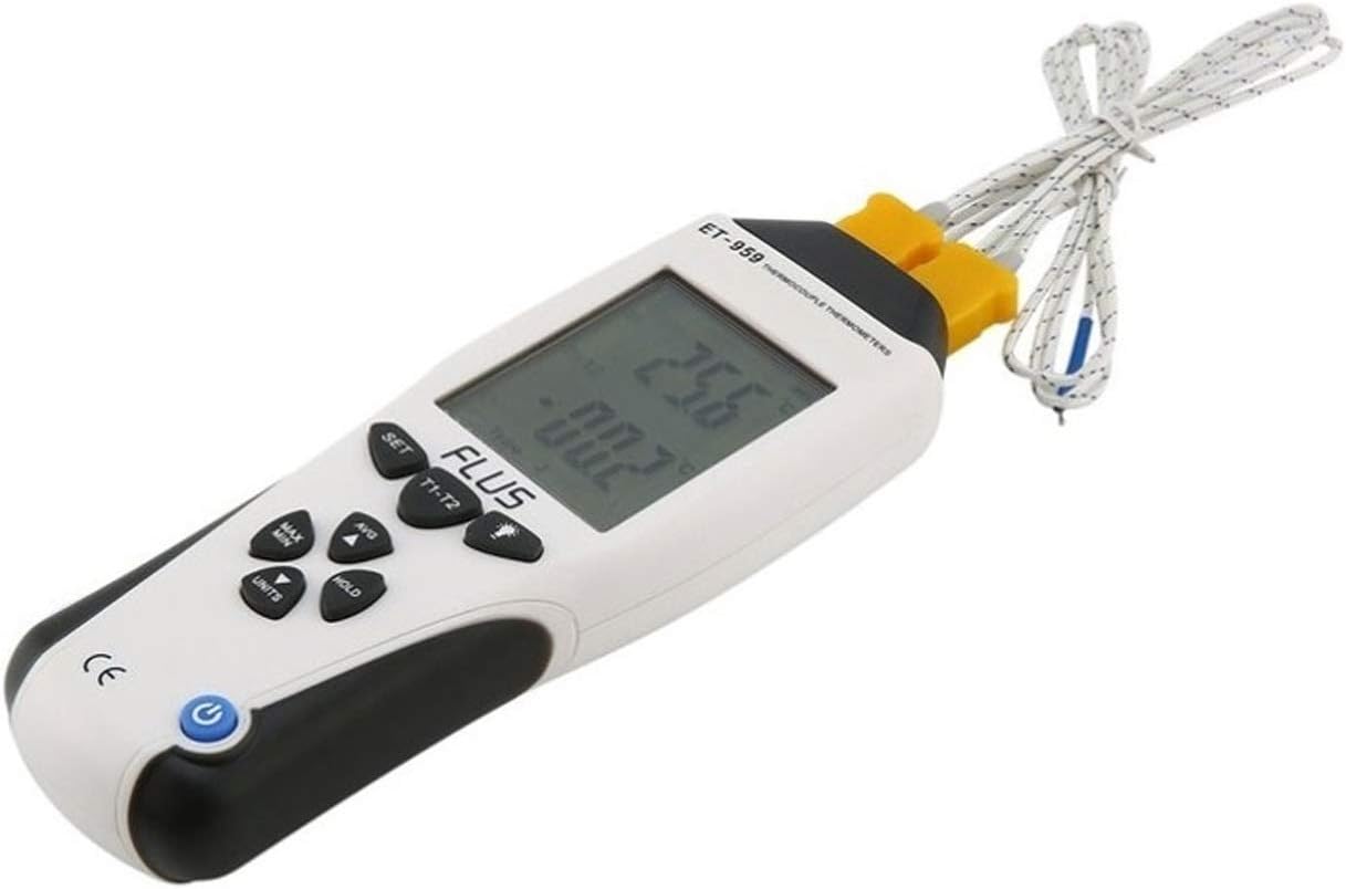 Durable ET-959 Digital Dual K-type J-type Thermocouple Thermometer ...