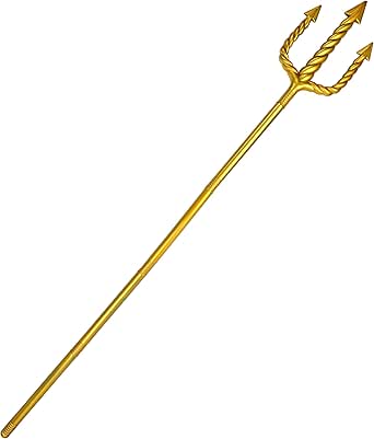 Amazon.com: Amlisia 60Inch Gold Trident, Trident Spear Toys Plastic ...
