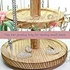 Amazon.com: Wooden Rotating Jewelry Display Stand Tower with 40 hooks ...