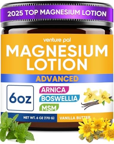 Amazon.com: Magnesium Lotion with Arnica, MSM & Boswellia – Cooling ...