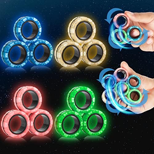 Magnetic Fidget Rings, Magnetic Rings Fidget Toy, Set of 3, Fidget ...