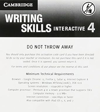 Grammar and Beyond Level 4 Writing Skills Interactive (Standalone for ...