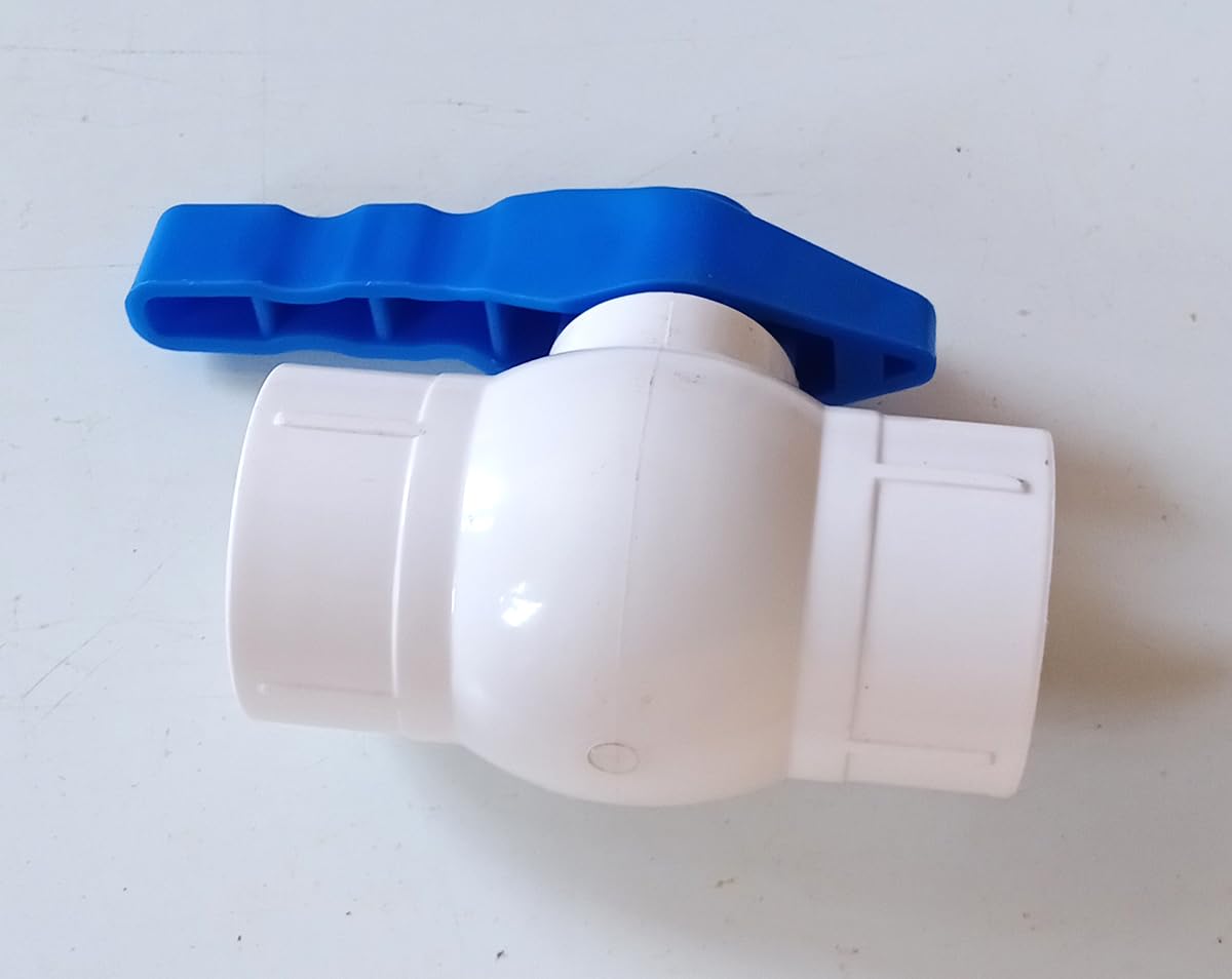 UPVC Short Handle Ball Valve 1 1/2 inch (New - 001) 2 Pcs : Amazon.in ...