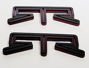 Sparkoo 2X RTR Emblem Badge Nameplate Fender Side Compatible with ...
