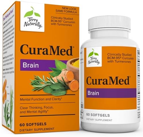 Amazon.com: Terry Naturally CuraMed Brain - 60 Softgels - with BCM-95 ...