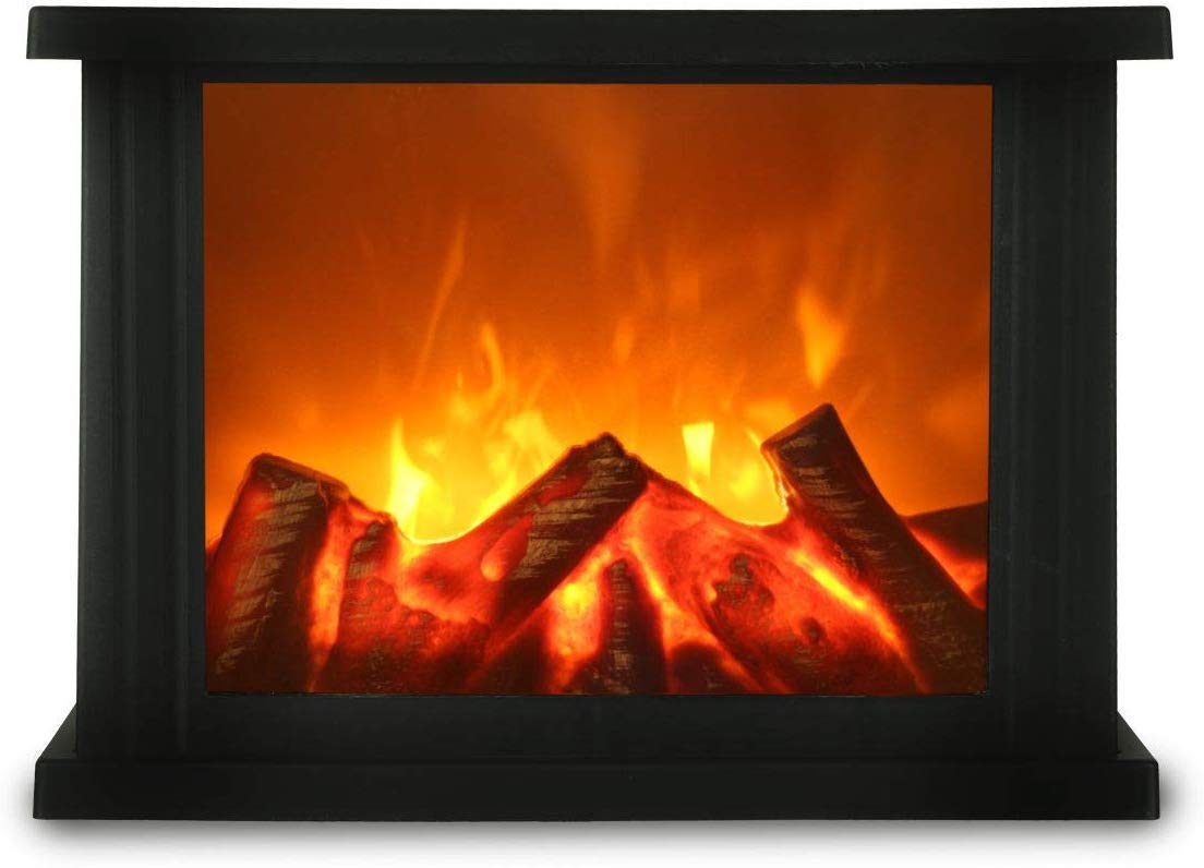 Buy BellaTech-Artificial LED Fireplace with Realistic Log Wood Burning ...
