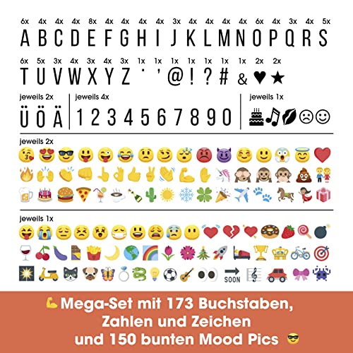 EASYmaxx LED Light Box – For Individual Text Messages | Mega Set with ...