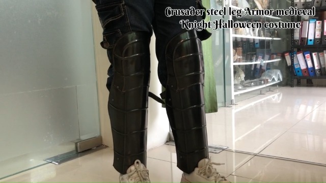 Tactical Shin Guards Medieval Gladiator Greaves - 18 Gauge Steel Leg ...
