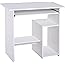 HOMCOM Computer Desk with Sliding Keyboard Tray Storage Drawer Shelf ...