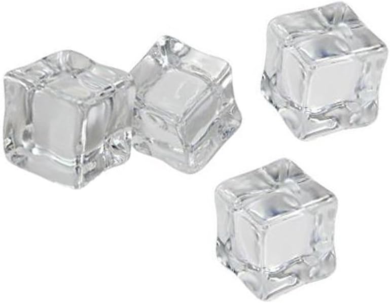 Amazon.com: Cosmos 8 Pcs Fake Clear Acrylic Plastic Ice Cubes Square ...