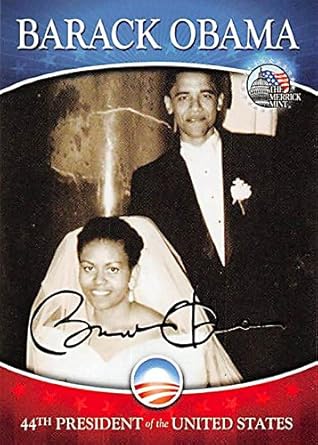 Barack Obama & Michelle Obama trading card (44th President of the ...