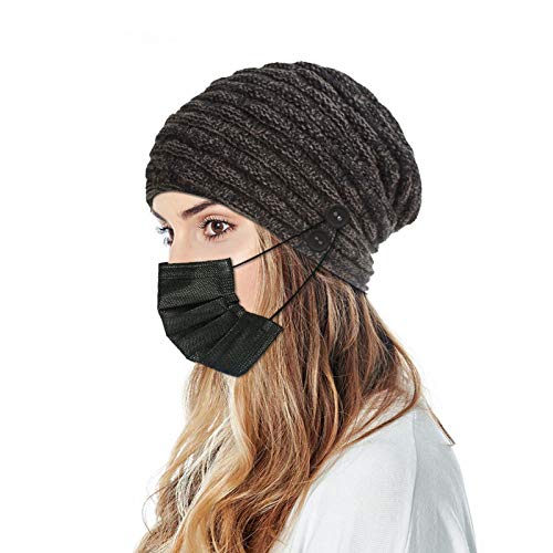 18 Best Beanies with Buttons to Hold Face Mask (Unisex)