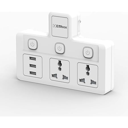 Amazon.in: Buy EMBOX 13A USB Extension Board with Individual Switch ...