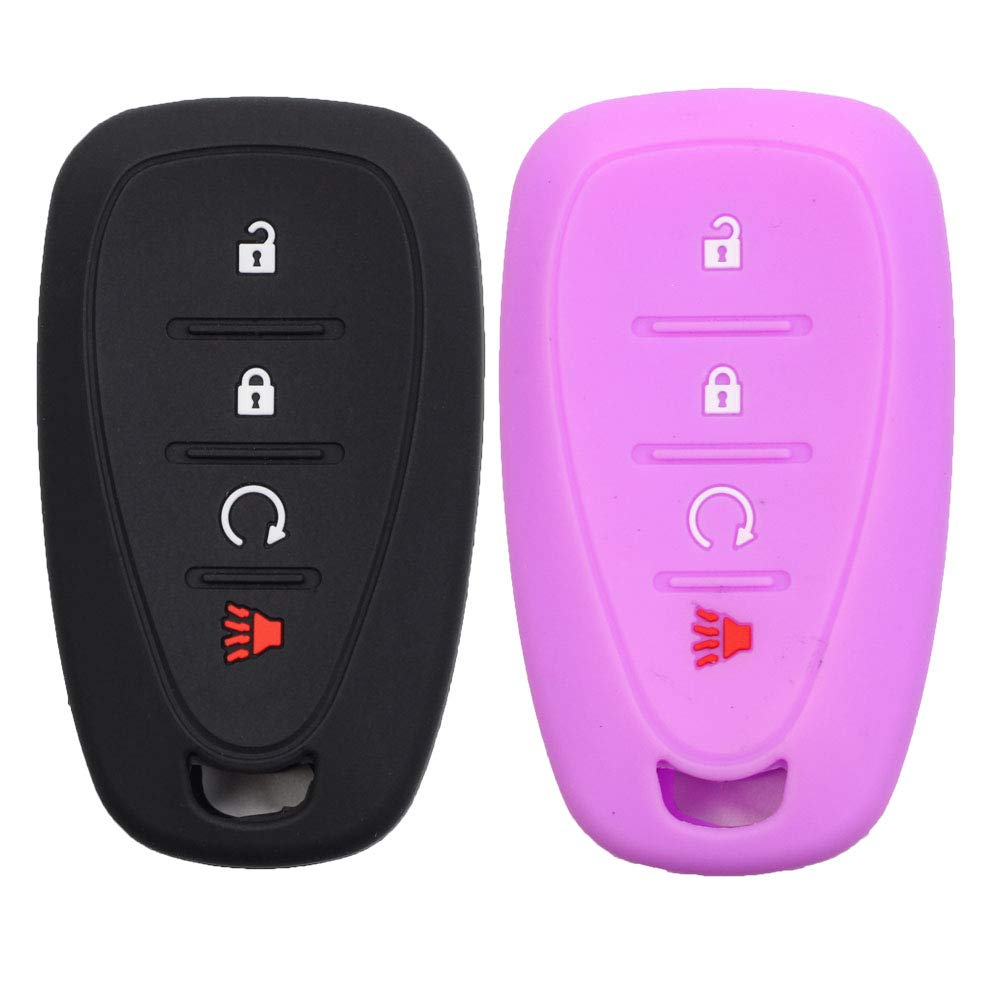 Snapklik.com : Btopars 2pcs 4 Button Rubber Smart Key Fob Case Cover ...