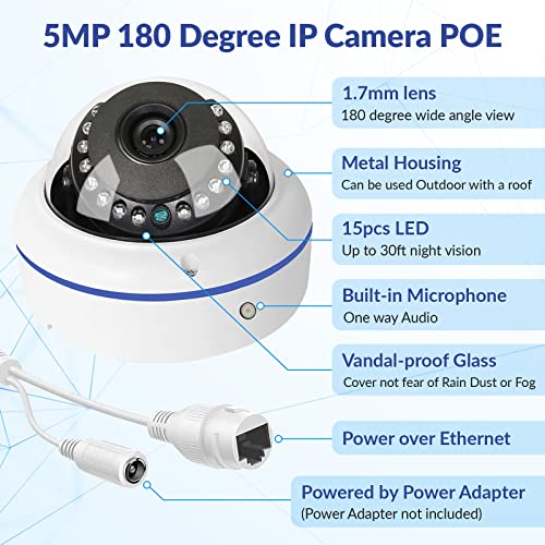 2.0MP 1080P 180 degree wide angle panoramic IP fisheye lens cctv dome ...
