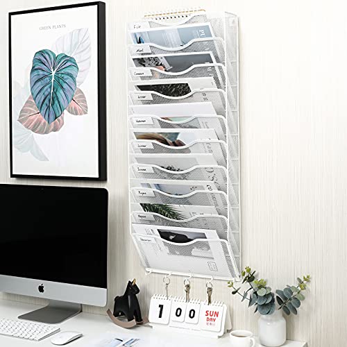 Snapklik.com : EasyPAG Hanging File Organizer 10 Pocket Wall Mount File ...