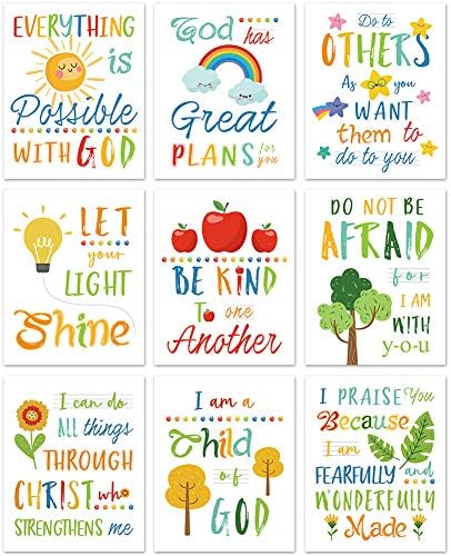 Amazon.com: HLNIUC Colorful Rainbow Art Print,Kids Inspirational Quote ...