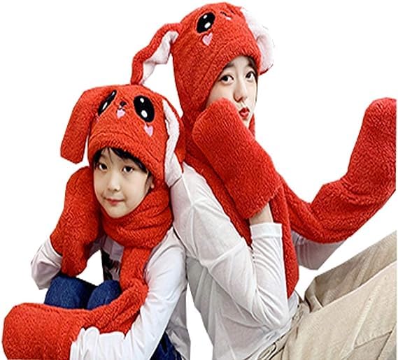 Buy CRAMPLE®3 in 1 Ear Moving Jumping Hat Bunny Hat Pop Up Ears Plush ...