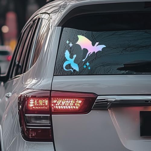 Amazon.com: Car Window Dragons Vinyl Decal Celestial Dragons Car Decal ...