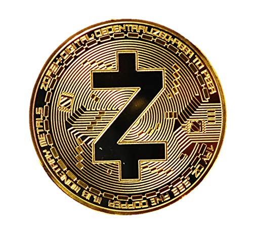 Crypto World Z Cash Coin Gold Colour Plated Real Metal 40MM Diameter ...