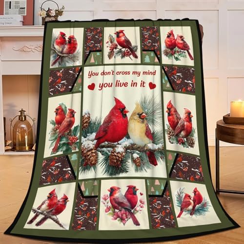Amazon.com: Cardinal Throw Blanket Red Bird Cardinal Stuff Gifts for ...