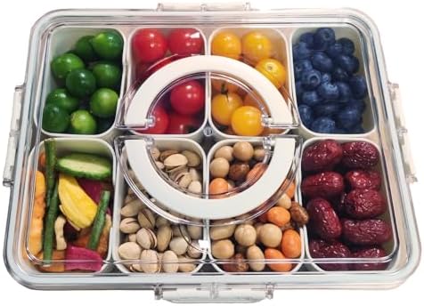 Amazon.com | Tesdluy Portable Snackle Box Container, 8 Compartment ...