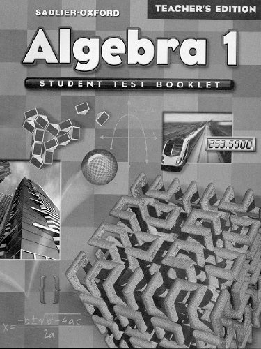 Amazon.com: Algebra 1 (grade 8) Answer Key for Student Test Booklet ...