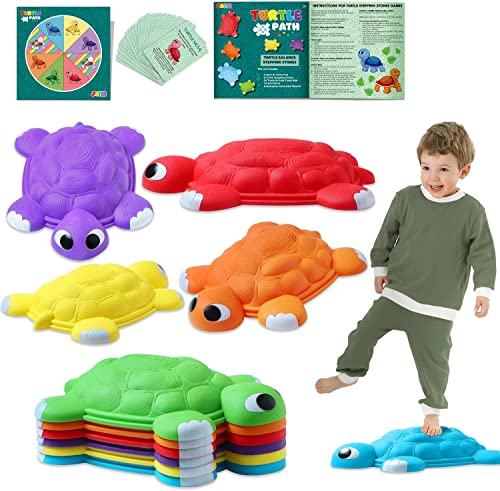 JOYIN Turtle Balance Stepping Stones, 6 Pcs Kids Turtle Jumping Stones ...