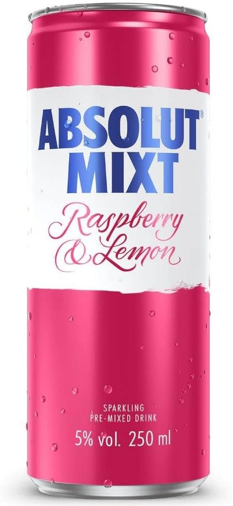 Absolut Mixt Raspberry & Lemon 12 x 250ml : Amazon.co.uk: Grocery