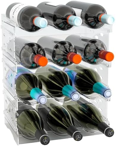 Amazon.com: Water Bottle Organizer for Cabinet, 4 Pack Clear Plastic ...