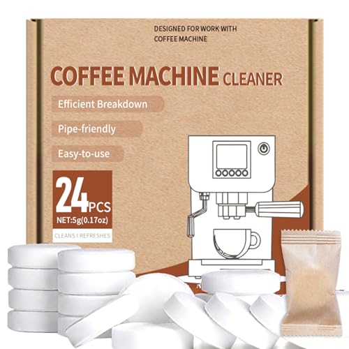 Coffee Machine Cleaner Tablets - 24 Pack | Descaling & Deep Cleaning ...