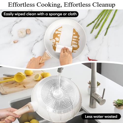 Snapklik.com : SODAY 1 Pcs Nonstick Frying Pan, 9 Inch Saute Pan Stone ...