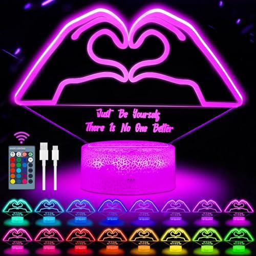Night Light,3D Illusion Lamp with Remote & Smart Touch,16 Colors Kids ...