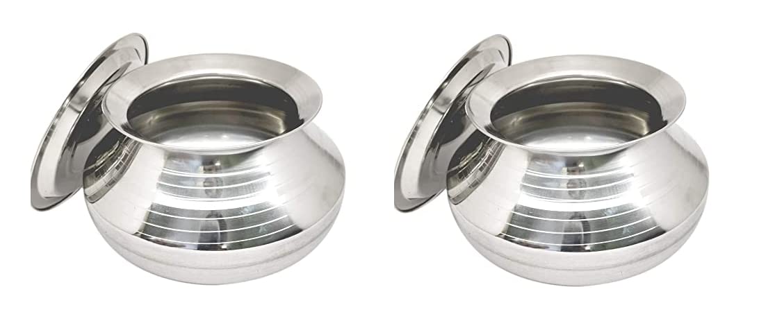Buy Stainless Steel Handi with Lid Sizes -5, 7 Online at Low Prices in ...