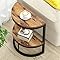 Amazon.com: Tribesigns 2-Tier End Table Semi Circle, Small Half Round Side Table with Storage ...