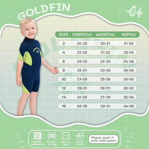 Snapklik.com : Goldfin Kids Wetsuit For Boys, 3mm Shorty Wetsuit For ...