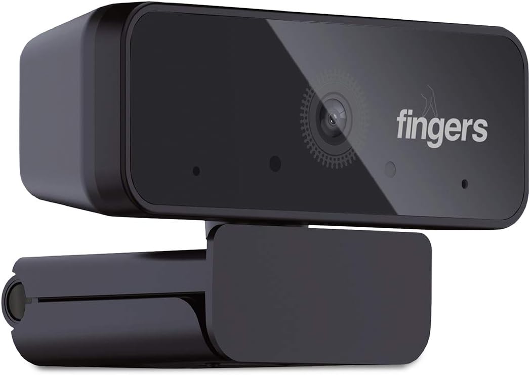 FINGERS 1080 Hi-Res Webcam with 1080P Wide Angle Lens&Built-in USB Mic ...