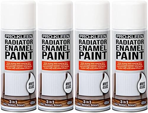 Pro-Kleen Radiator Enamel Spray Paint White Gloss 400ml - Heat ...