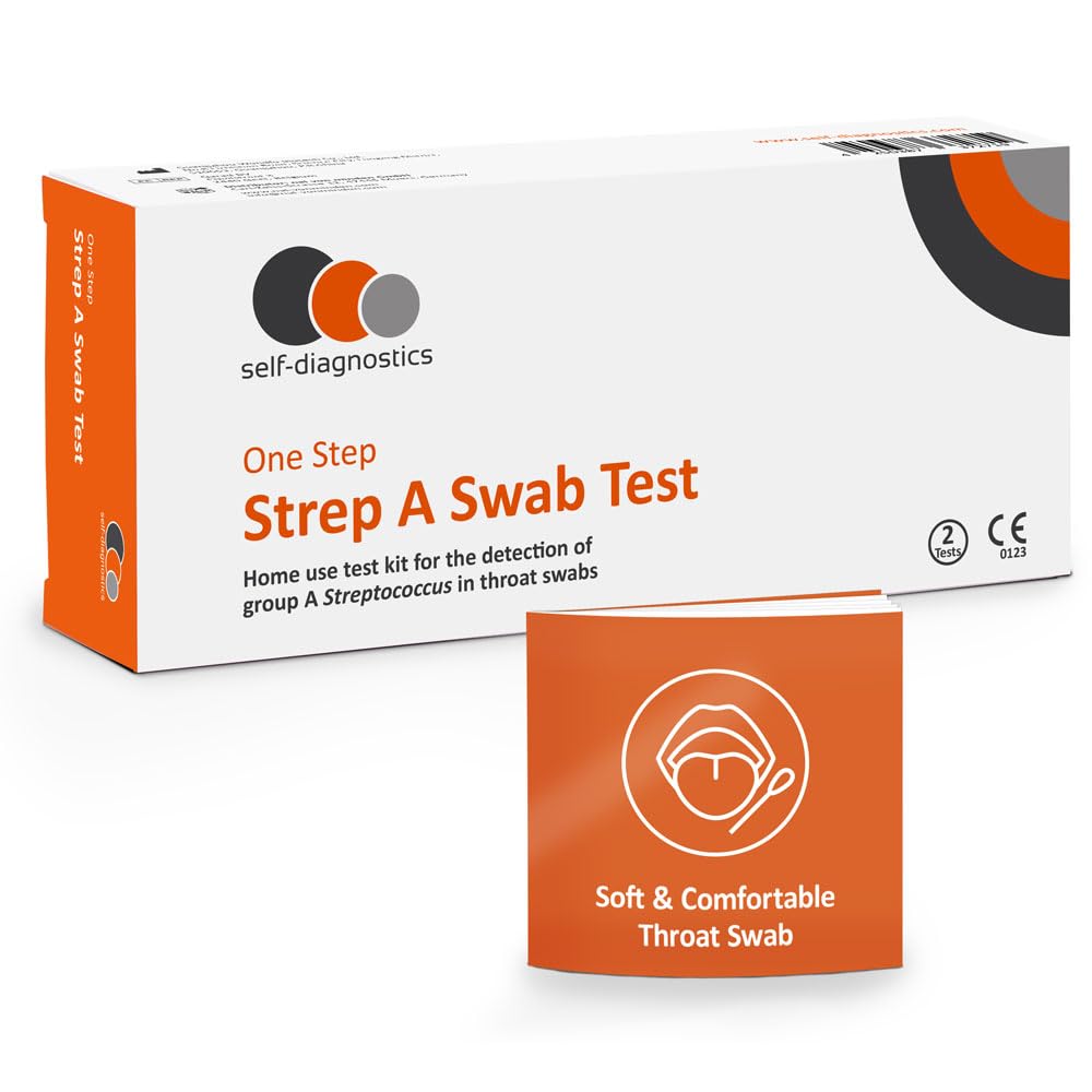 2x self-diagnostics Strep A Test – Rapid Strep Throat Test ...