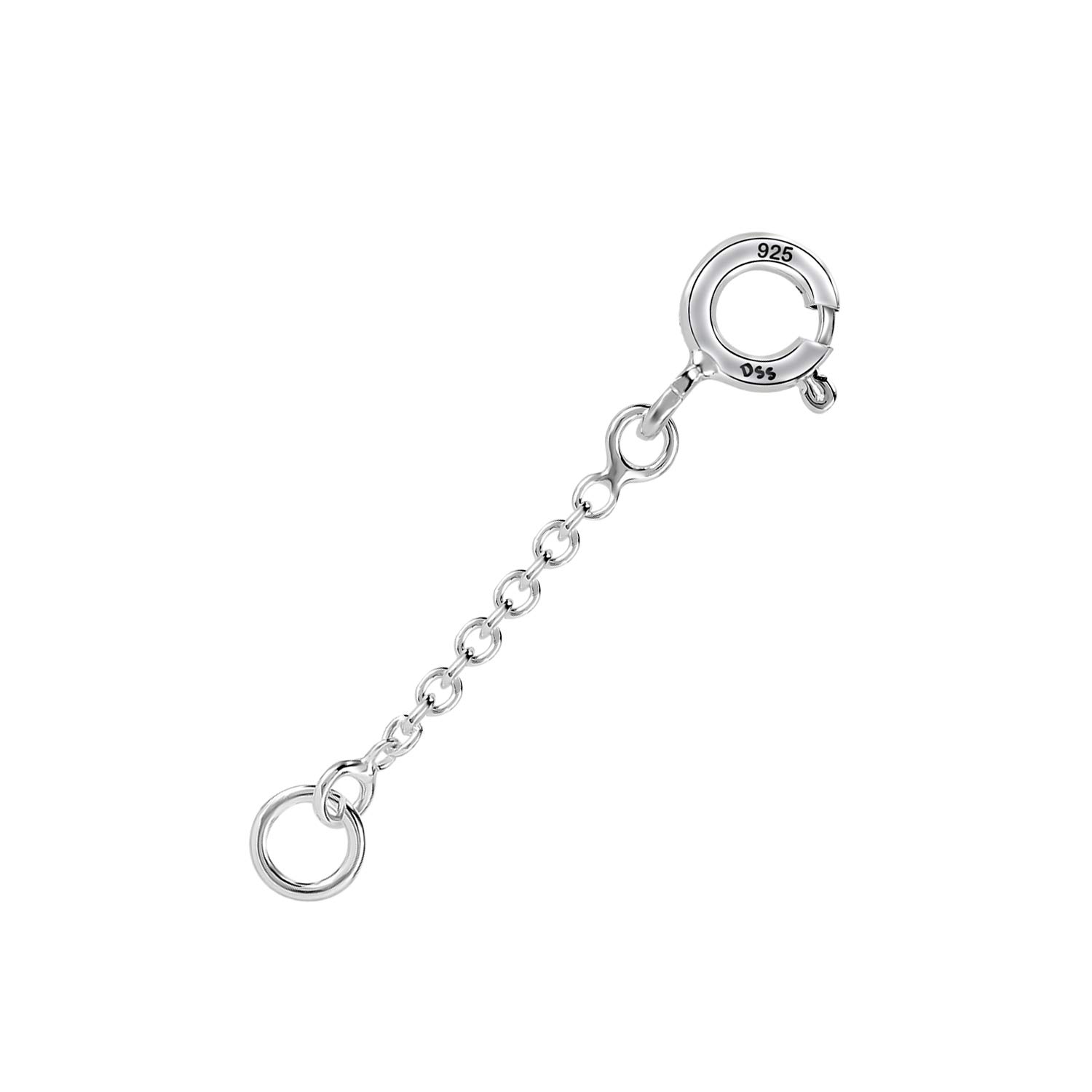 Amazon.com: 925 Sterling Silver 1.2MM-Cable Italian-Necklace-Extender ...