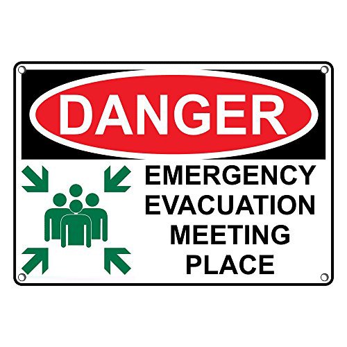 Amazon.com: Weatherproof Plastic OSHA Danger Emergency Evacuation ...