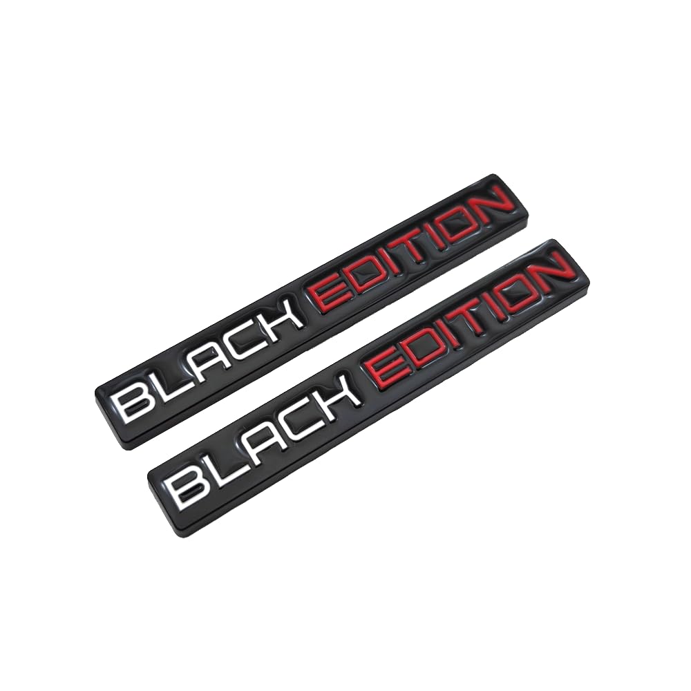 Amazon.com: 2Pcs Metal Black Edition Logo Emblem Sport Car Lid Rear ...