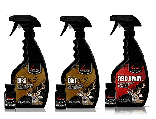 LETHAL Hunting Scent Eliminator Field Spray and Dirt X3 Natural Dirt ...