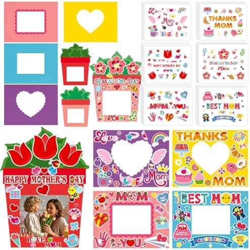 Amazon.com: Mother's Day Picture Frame Crafts Kits for Kids Happy ...