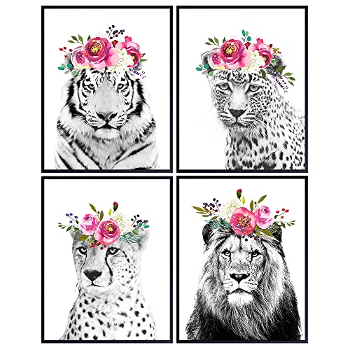Amazon.com: Big cat Wall Art & Decor - Jungle Wall Decor - Lion ...