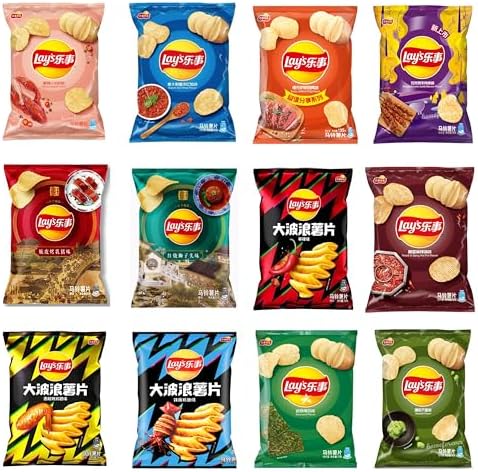 Amazon.com: Generic Lays-CHINA POTATO CHIPS Variety Pack TWELVE BAGS ...