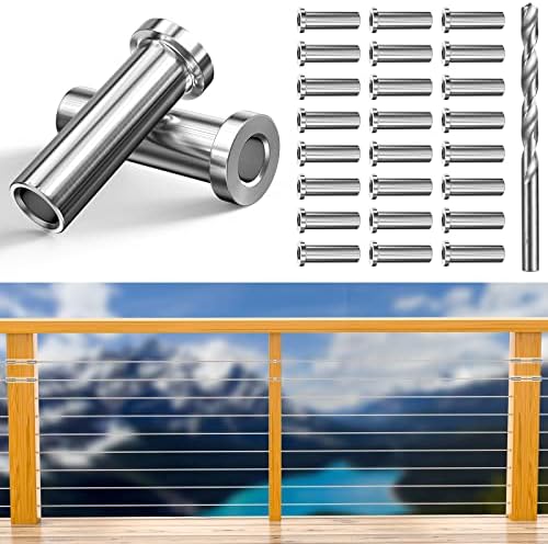 Steel DN Mate 50 Packs Stainless Steel Protector Sleeves for 1/8 ...