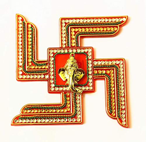 Buy Diwali Decoration- Swastic Sathiya Sticker with Ganpati for Door or ...