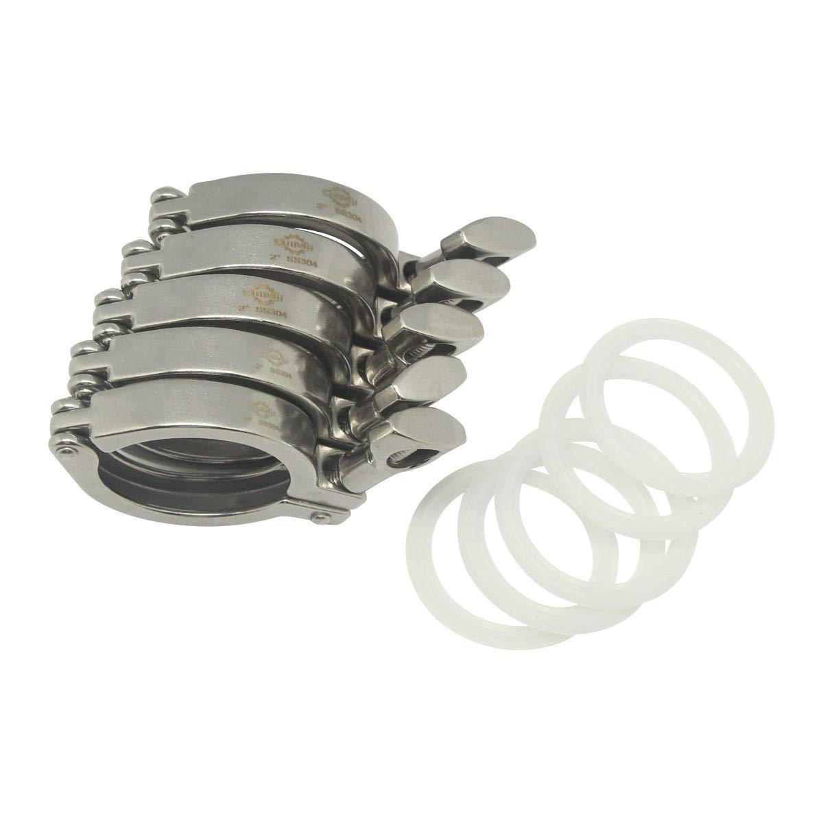 Snapklik.com : QiiMii Stainless Steel 304 Single Pin Heavy Duty Tri Clamp