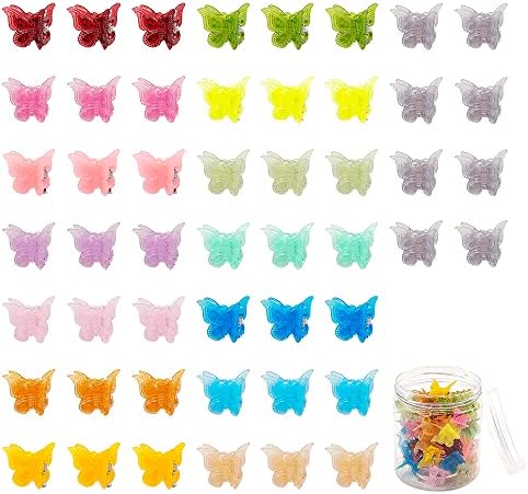 Amazon.com : 50 Packs Assorted Color Butterfly Hair Clips, Beautiful ...